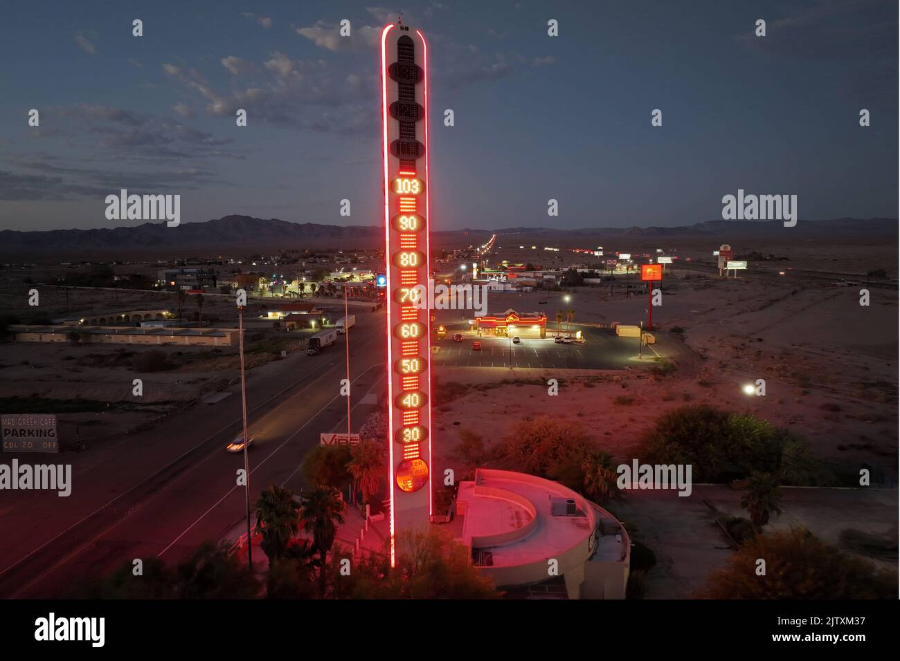 The World's Tallest Thermometer reads 103 degrees, Thursday, Sept. 1 ...