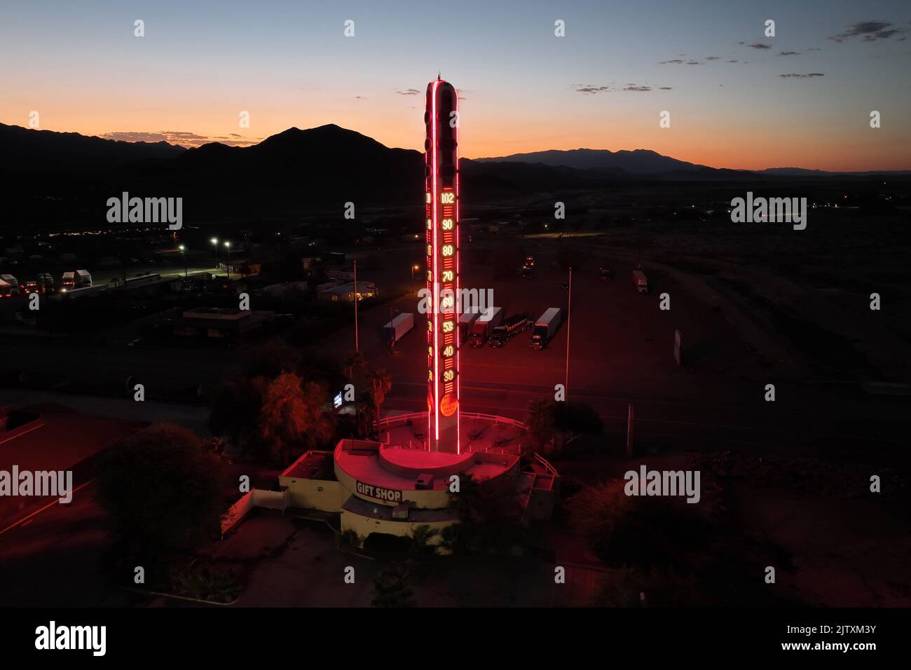 The World's Tallest Thermometer reads 103 degrees, Thursday, Sept. 1 ...