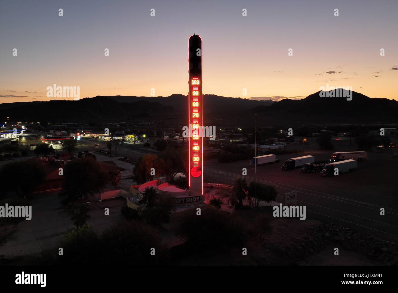 The World's Tallest Thermometer reads 103 degrees, Thursday, Sept. 1 ...
