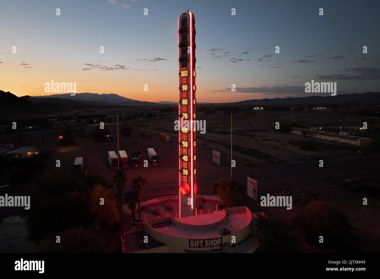 The World's Tallest Thermometer reads 103 degrees, Thursday, Sept. 1 ...