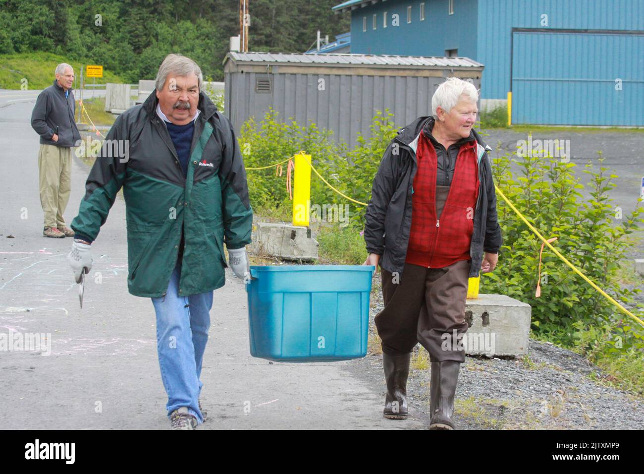 Local residents fish for Salmon at Valdez, Alaska Stock Photo - Alamy