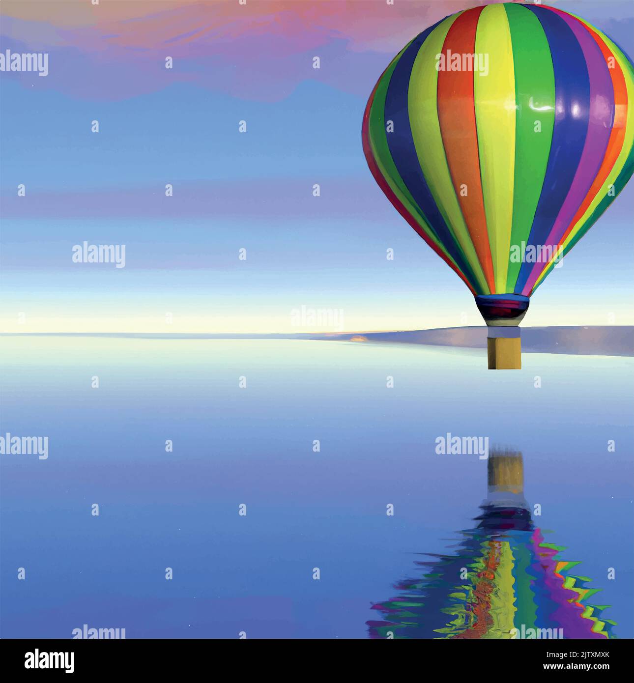 Hot air ballon view Stock Vector Images - Alamy