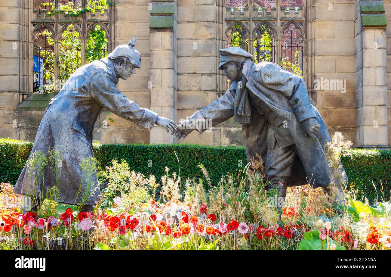 All Together Now, the WW1 Christmas Truce sculpture by Andy Edwards in ...