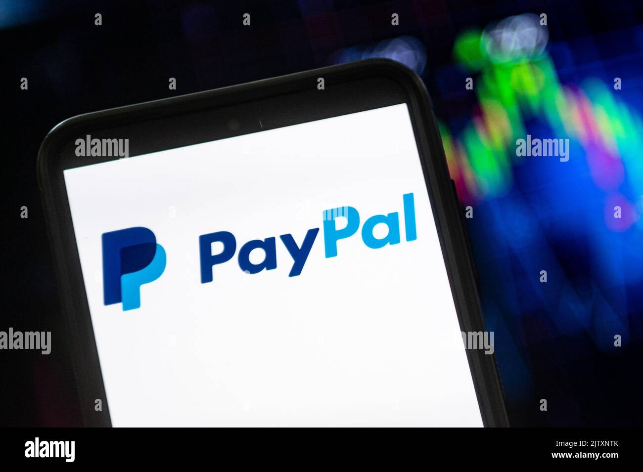 Poland. 02nd Sep, 2022. In this photo illustration a PayPal logo seen ...