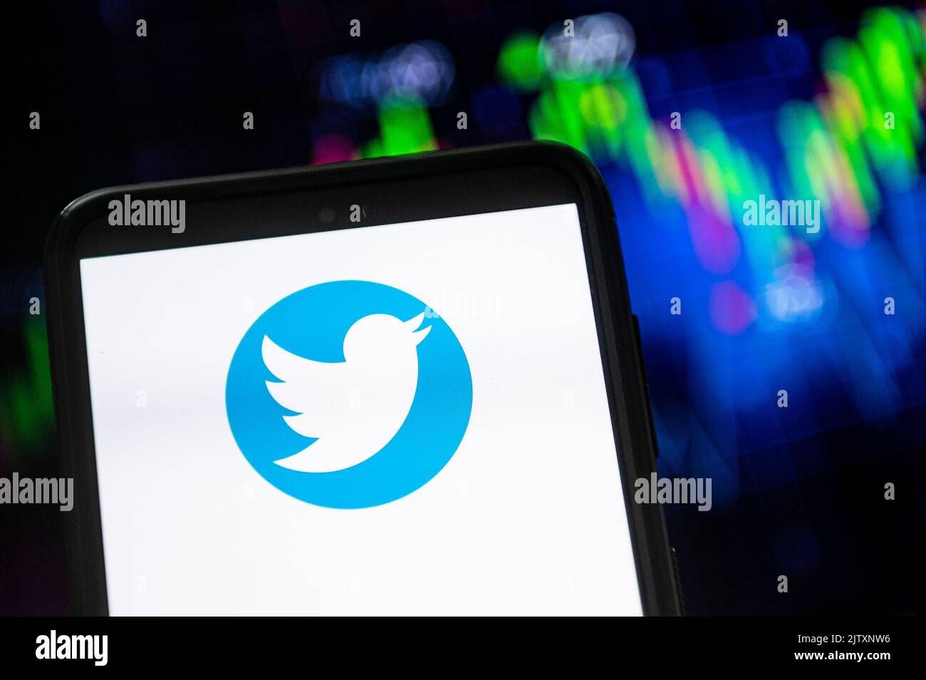 Poland. 02nd Sep, 2022. In this photo illustration a Twitter logo seen ...