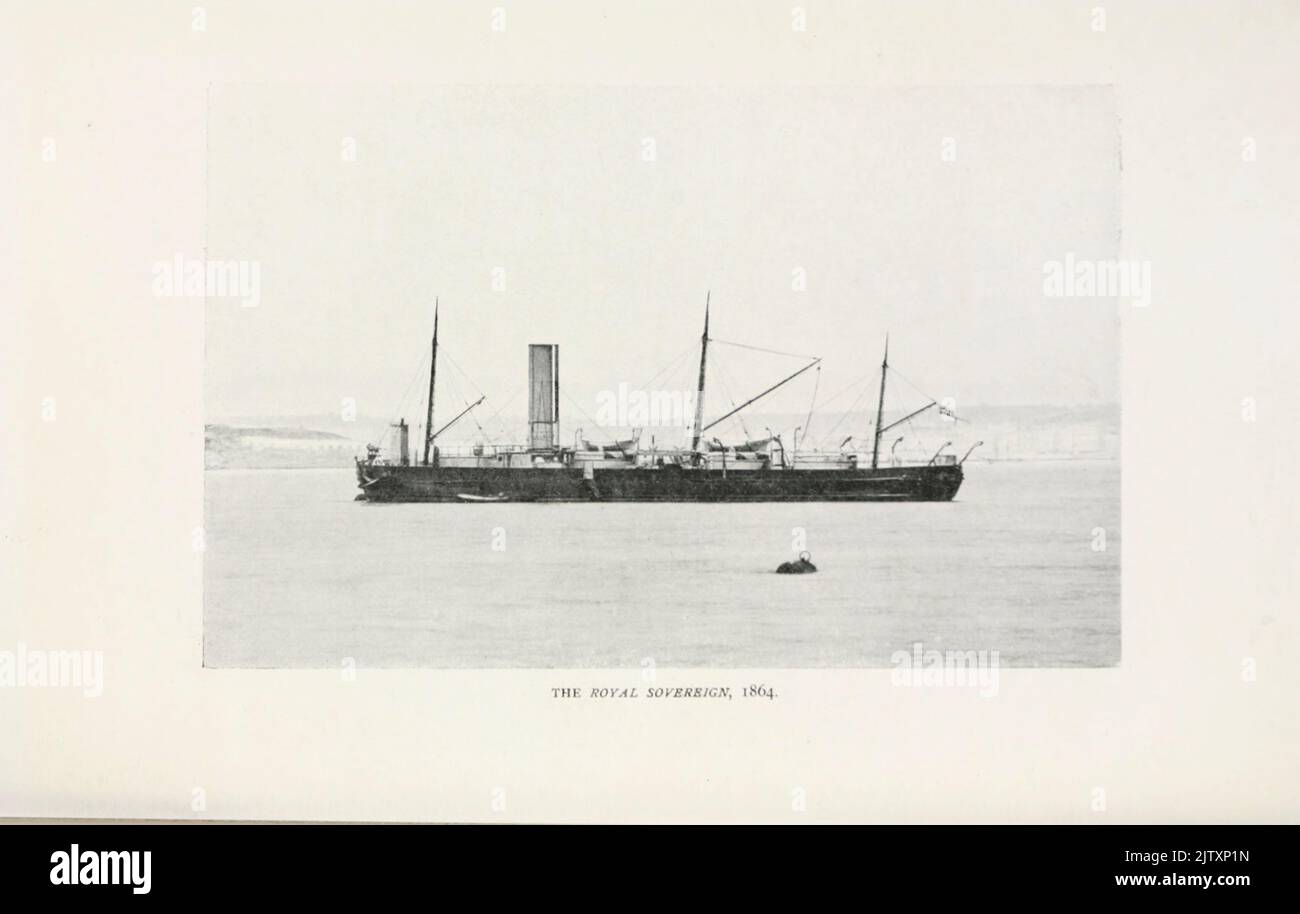 HMS ROYAL SOVEREIGN 1864 from pictures by William Lionel Wyllie in the ...