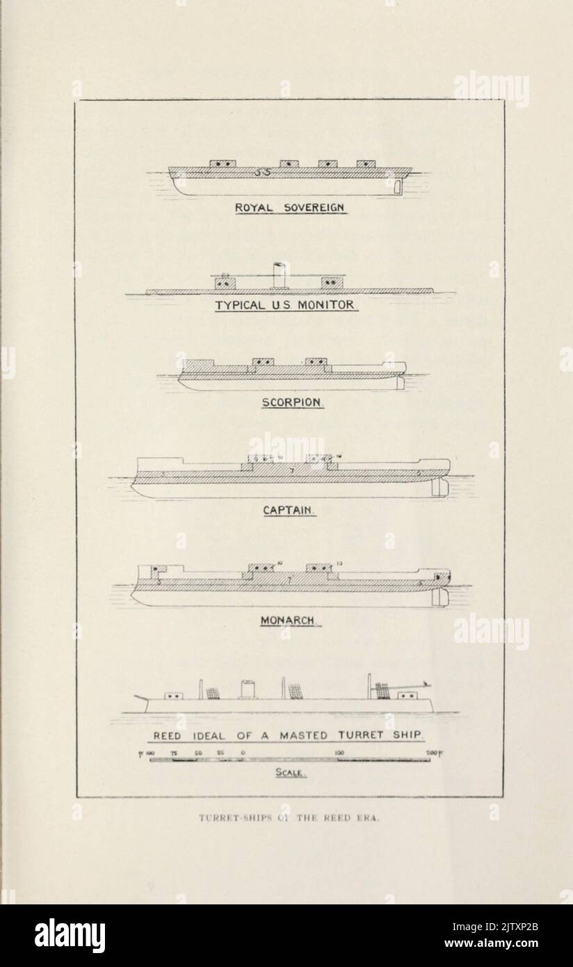 Turret Ships of the Reed Era from pictures by William Lionel Wyllie in ...