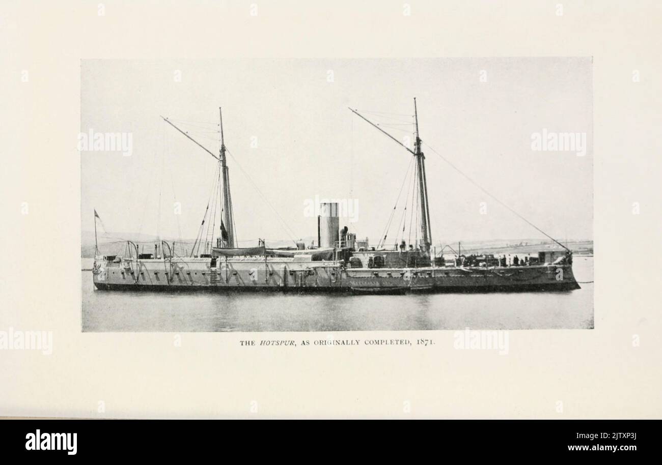 HMS HOTSPUR AS ORIGINALLY COMPLETED 1871 from pictures by William ...