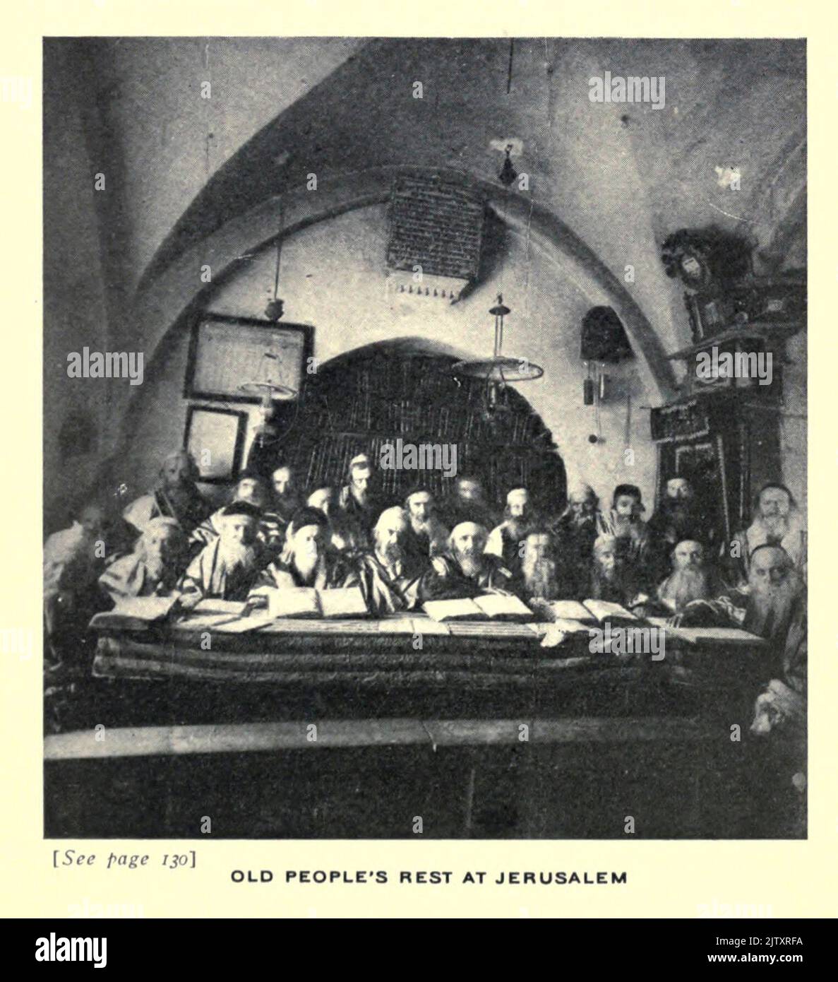 OLD PEOPLE'S REST AT JERUSALEM from the book ' Jews in many lands ' by ...