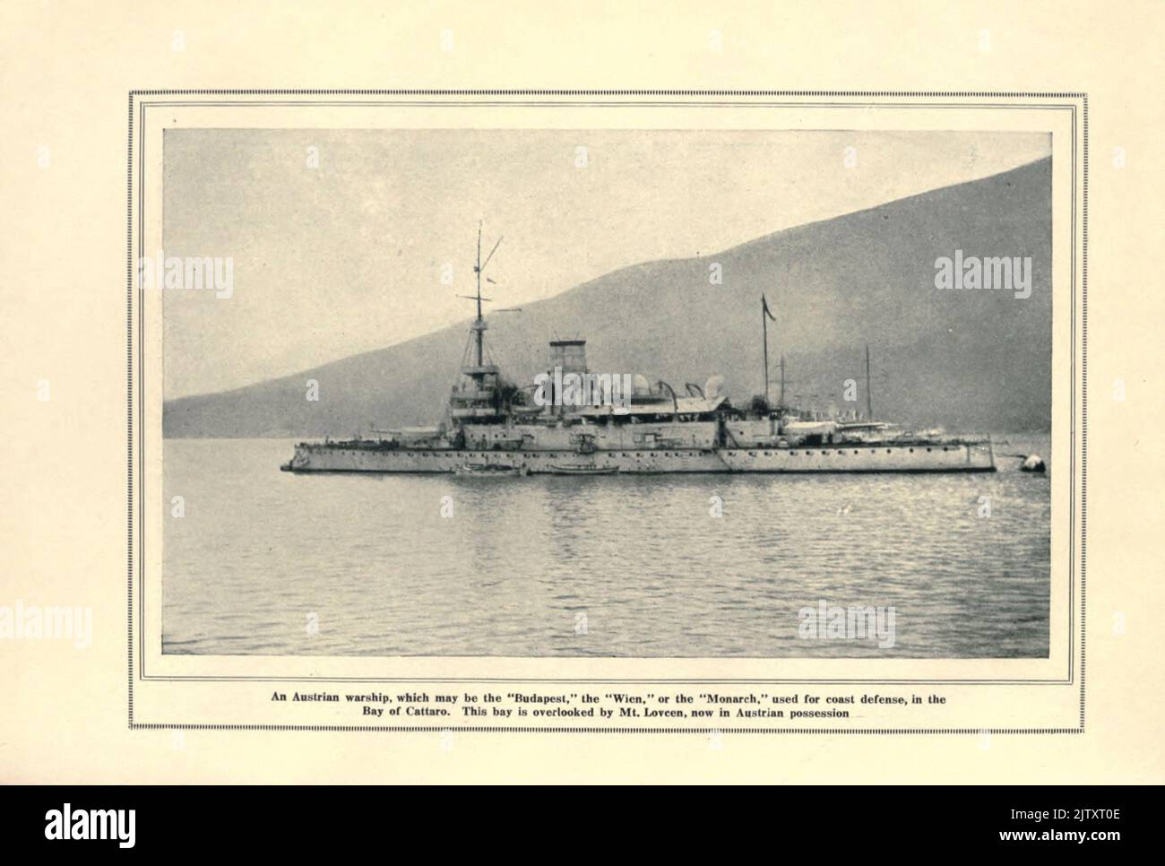 AUSTRIAN BATTLESHIP IN THE BAY OF CATTARO from the book The story of ...