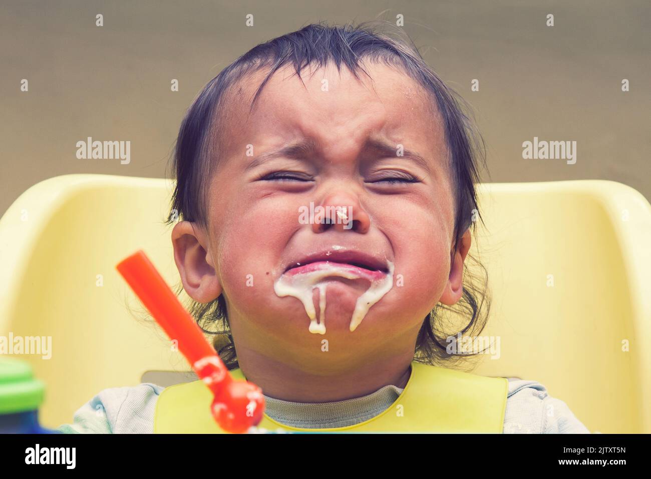 Portrait of a crying baby boy. Crying baby boy. Outdoor Stock Photo - Alamy