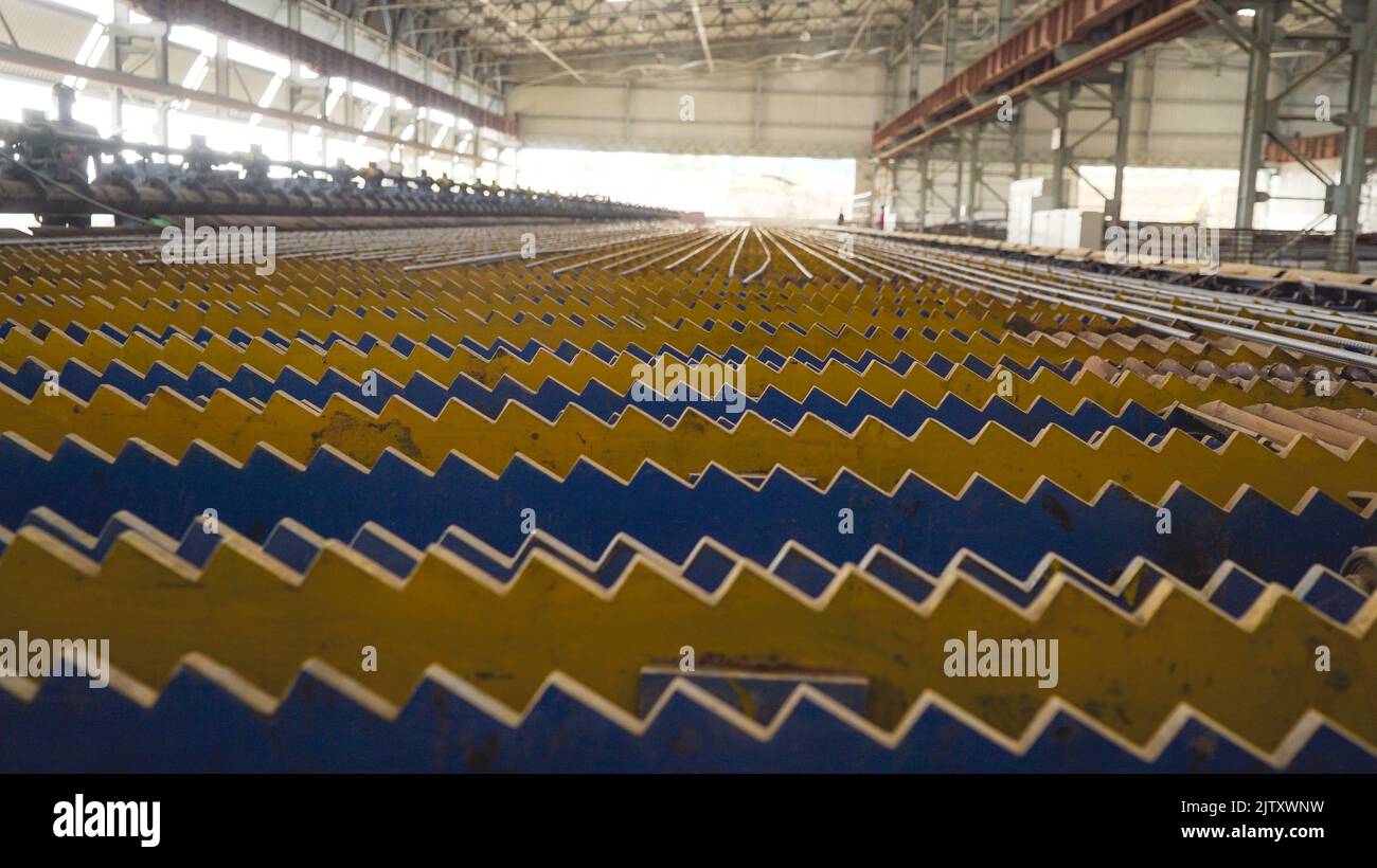 The inside of the metallic rods factory Stock Photo - Alamy
