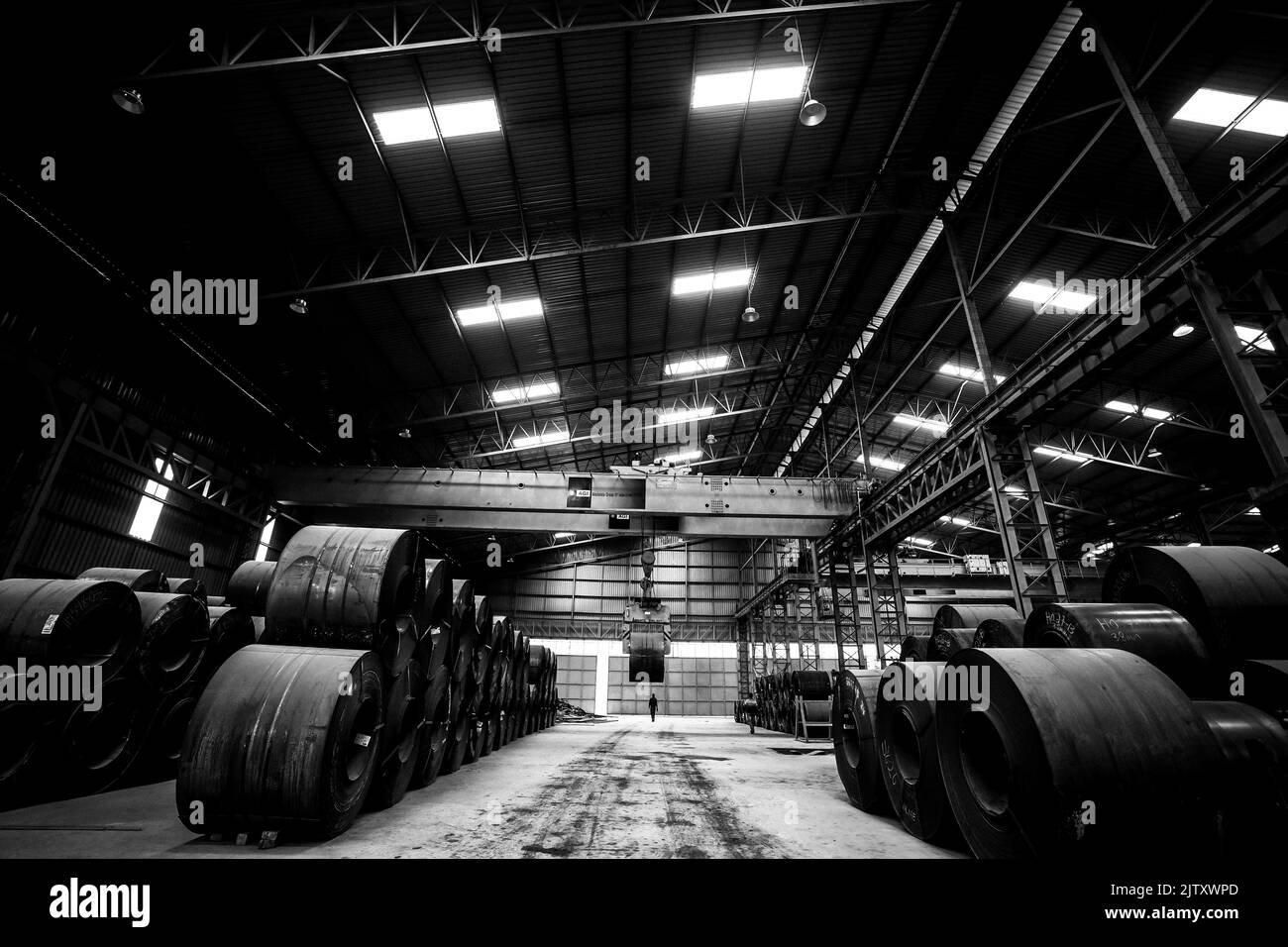 Inside factory Black and White Stock Photos & Images - Alamy