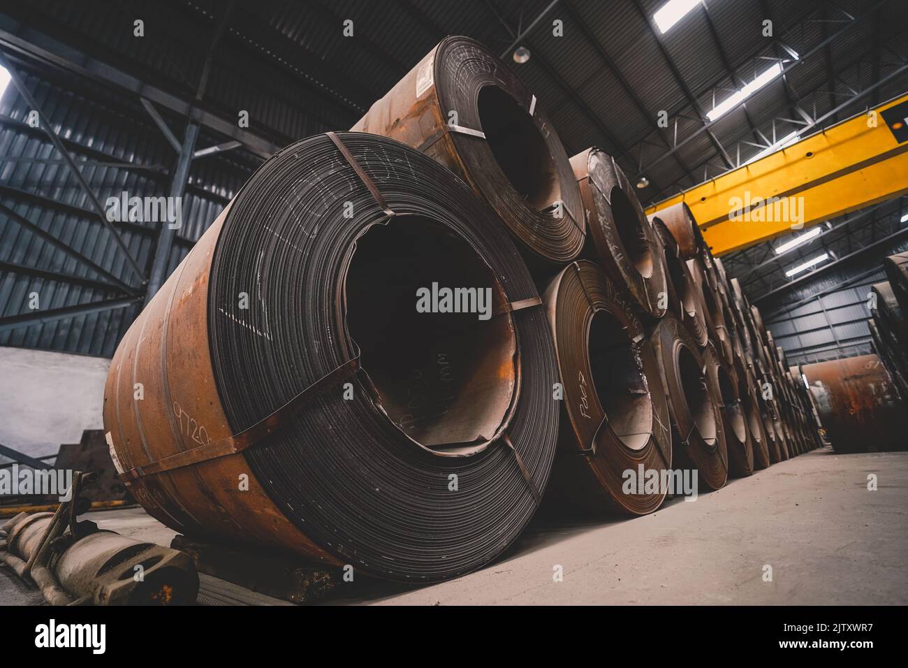 The inside of an iron and steel factory Stock Photo - Alamy