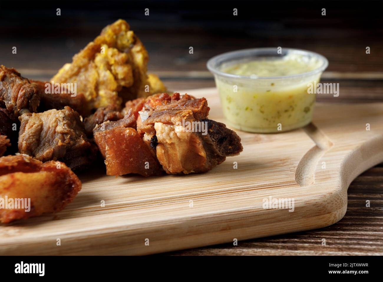 Traditional Colombian food with fried meat and banana Stock Photo - Alamy