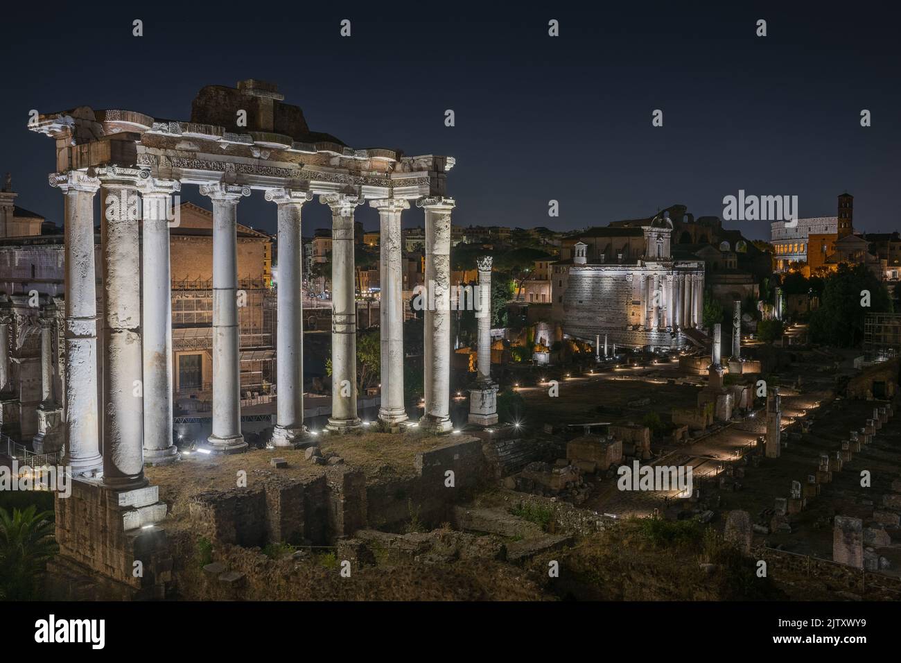 Night view old ruins hi-res stock photography and images - Alamy