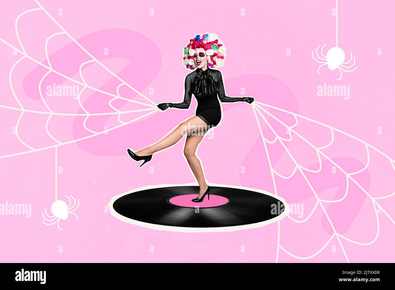 Creative 3d photo artwork graphics painting of catrina makeup lady ...