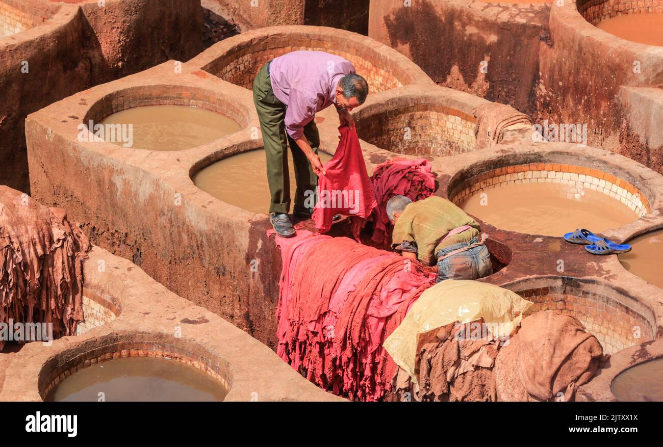Moroccan Leather at Chouara Tannery , Fes is known for its leather and ...