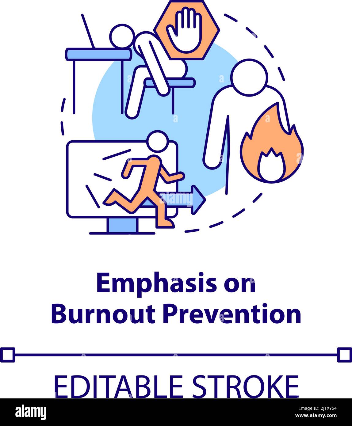 Emphasis on burnout prevention concept icon Stock Vector Image & Art ... Emphasis on burnout prevention concept icon Stock Vector Image & Art ...