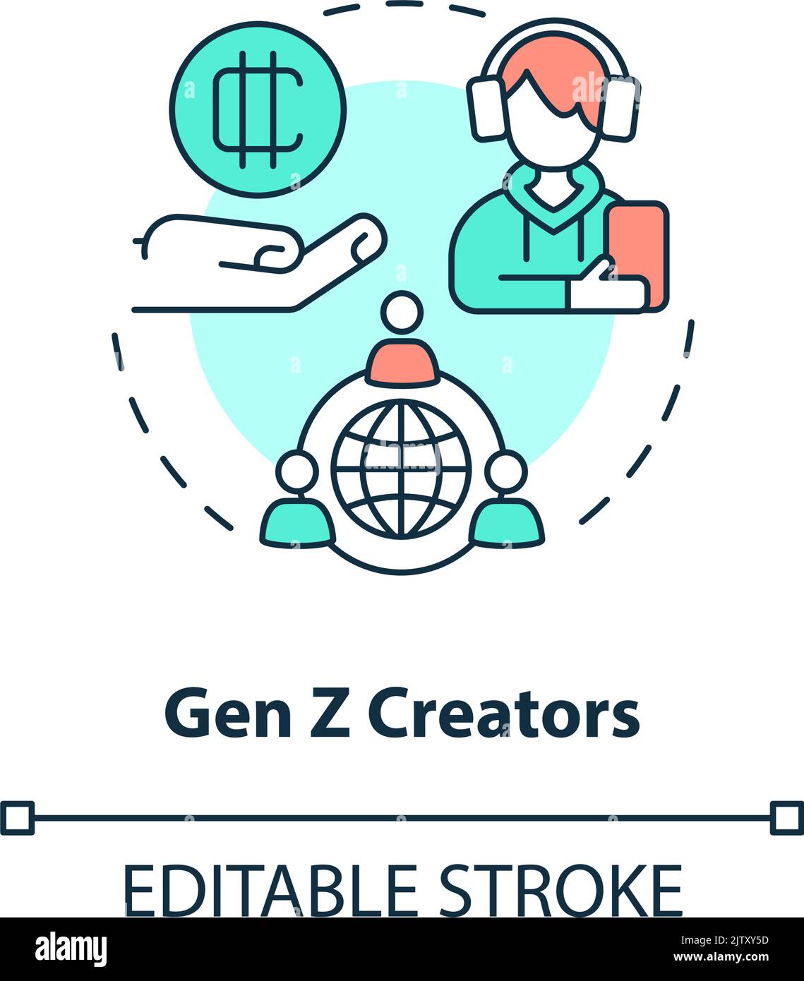 Gen Z Creators Concept Icon Stock Vector Image And Art Alamy