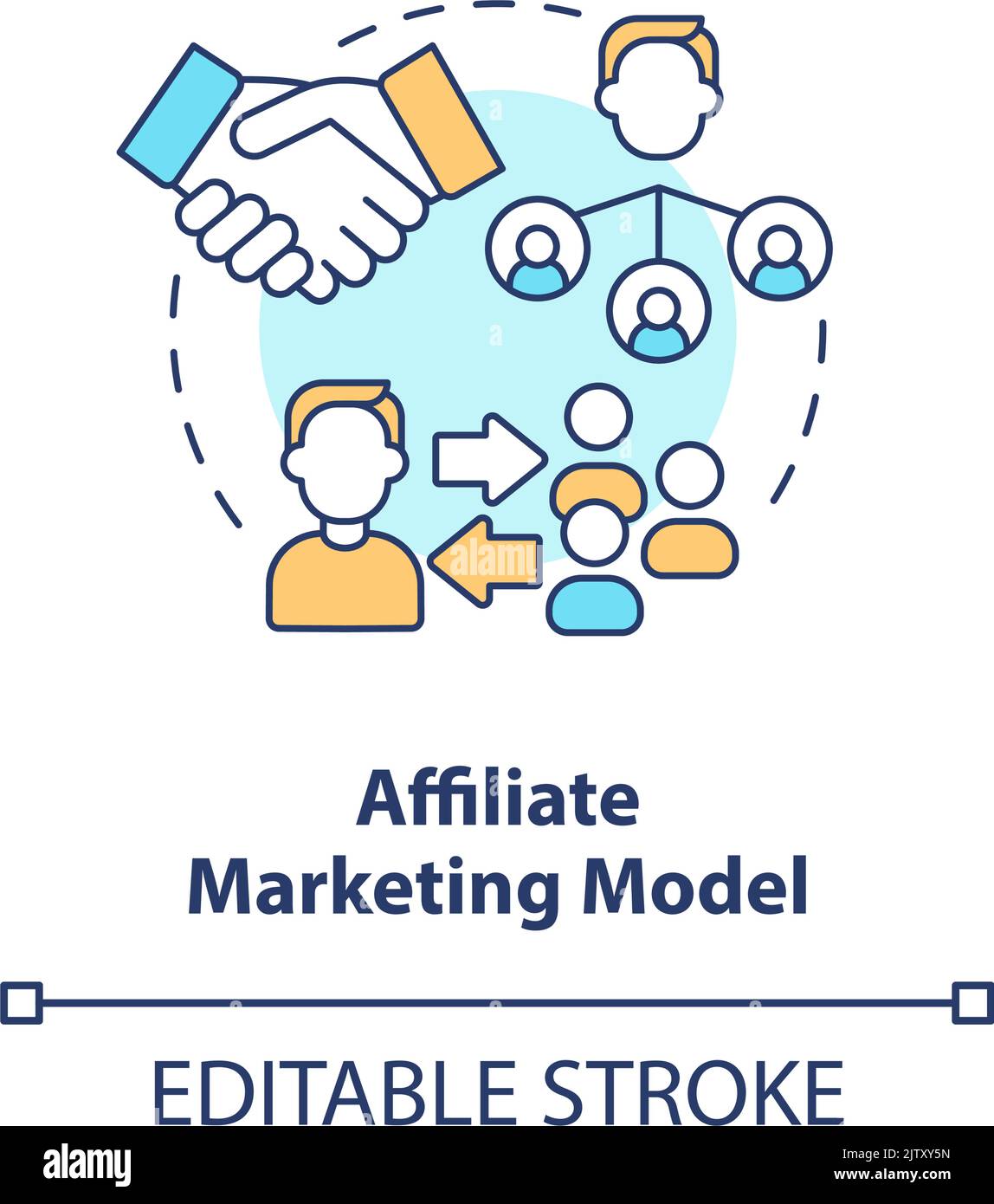 Affiliate marketing model concept icon Stock Vector Image & Art - Alamy
