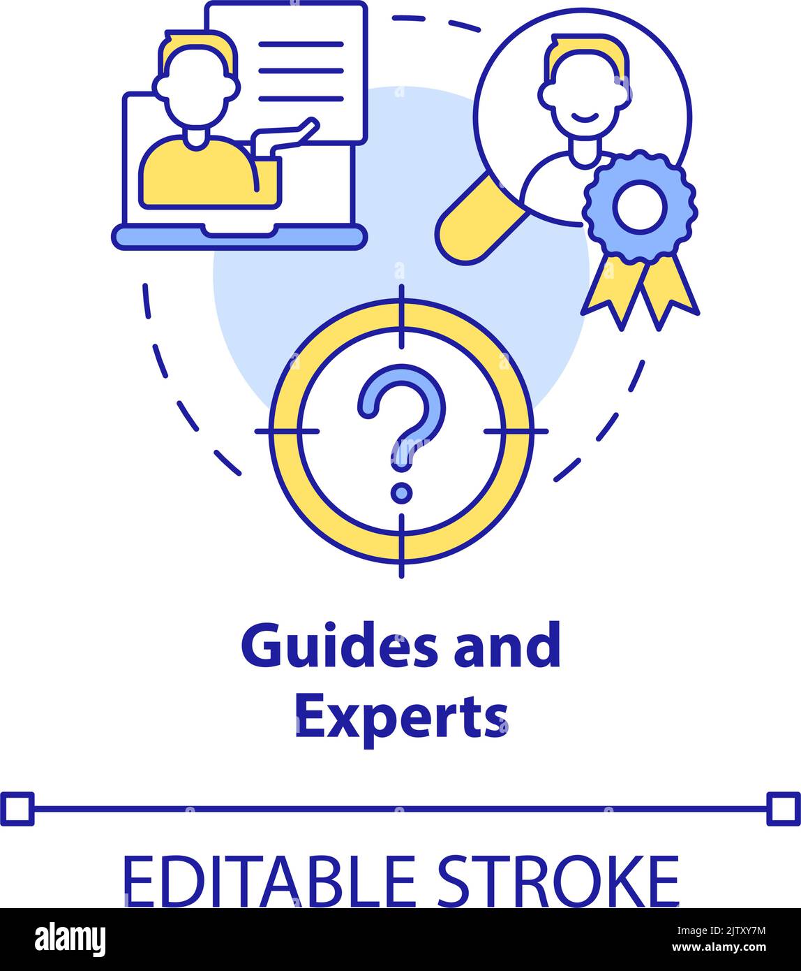 Guides and experts concept icon Stock Vector Image & Art - Alamy