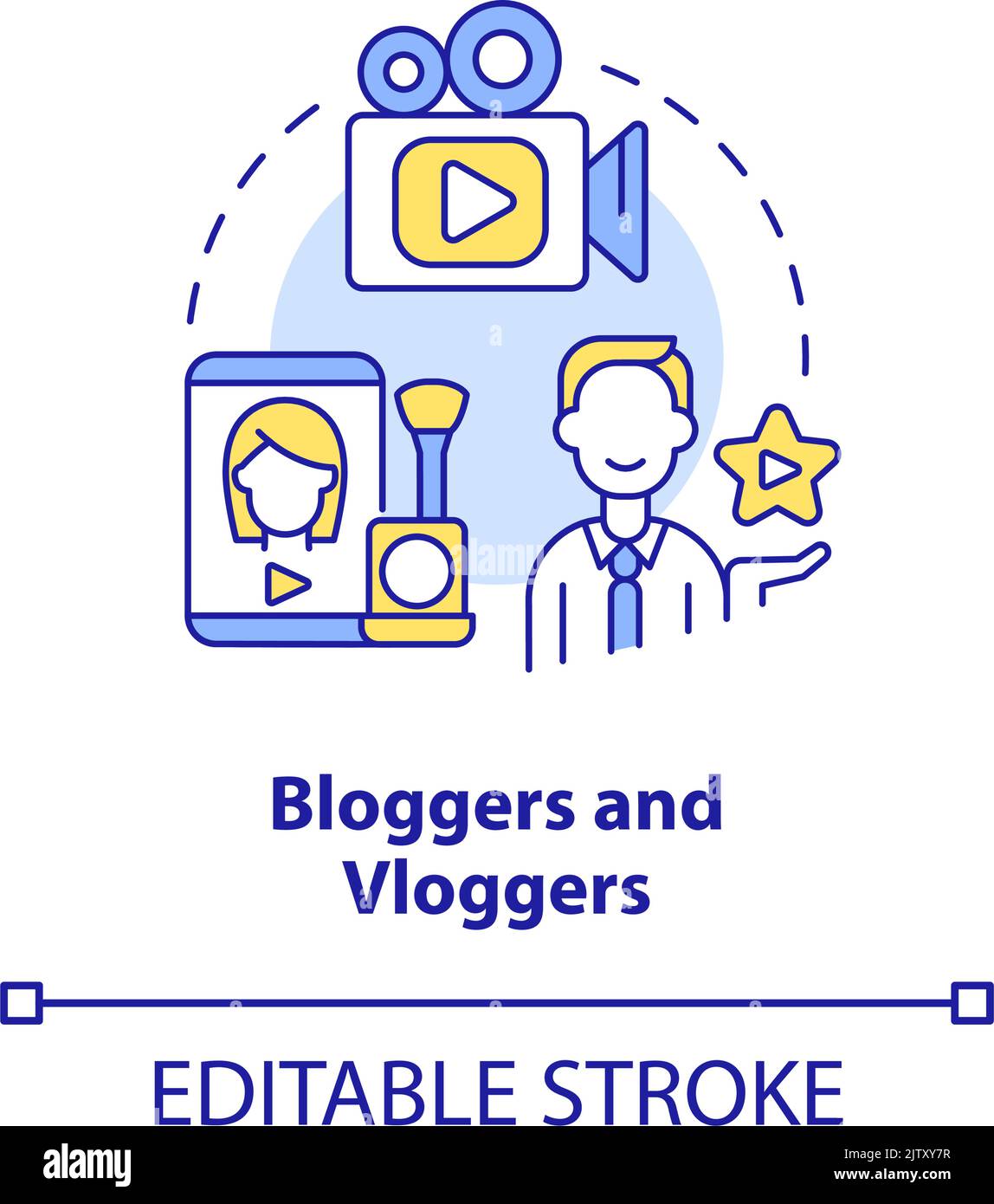 Bloggers and vloggers concept icon Stock Vector Image & Art - Alamy