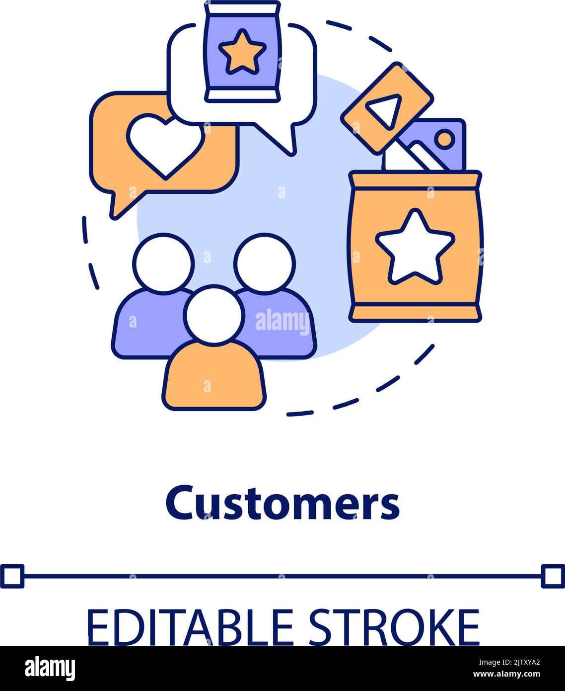 Customers concept icon Stock Vector Image & Art - Alamy