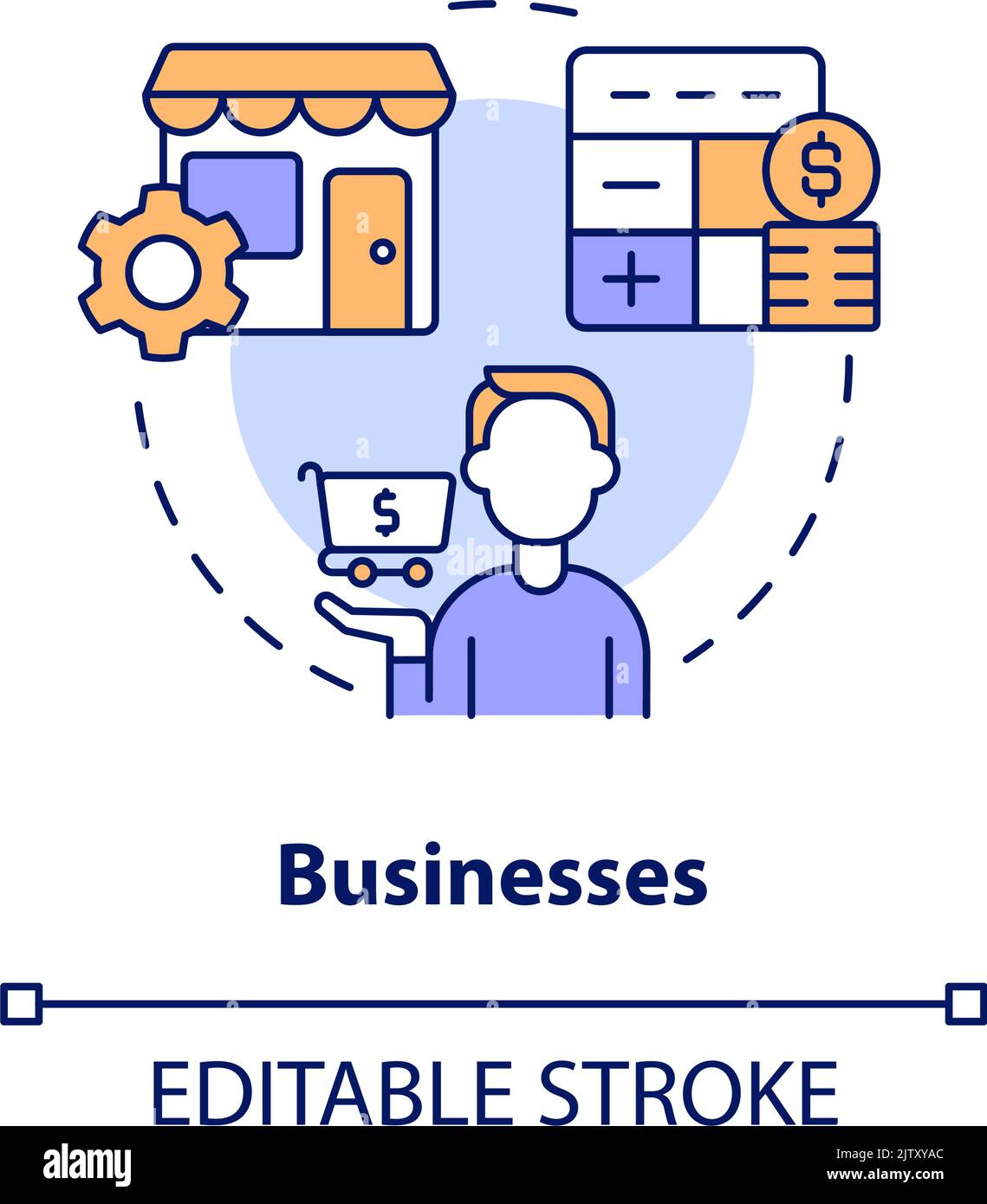 Businesses concept icon Stock Vector Image & Art - Alamy