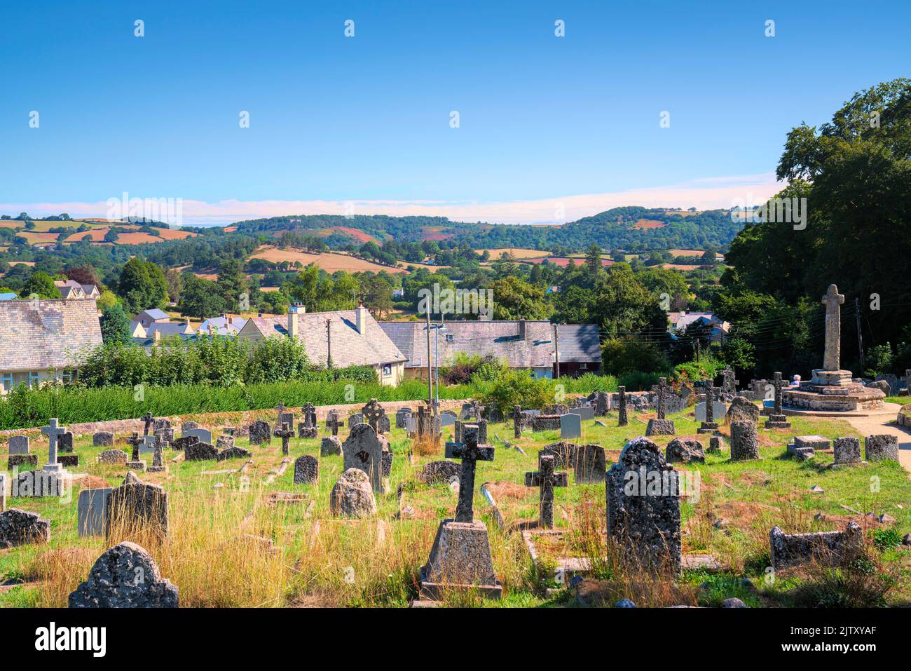 Chagford church cemetery Dartmoor Devon St Michael the Archangel ...