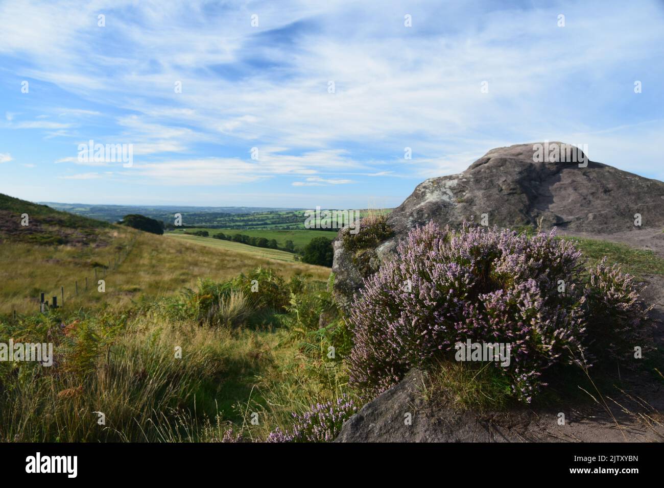 The Roaches and gun moor area of the Staffordshire peak district Stock ...