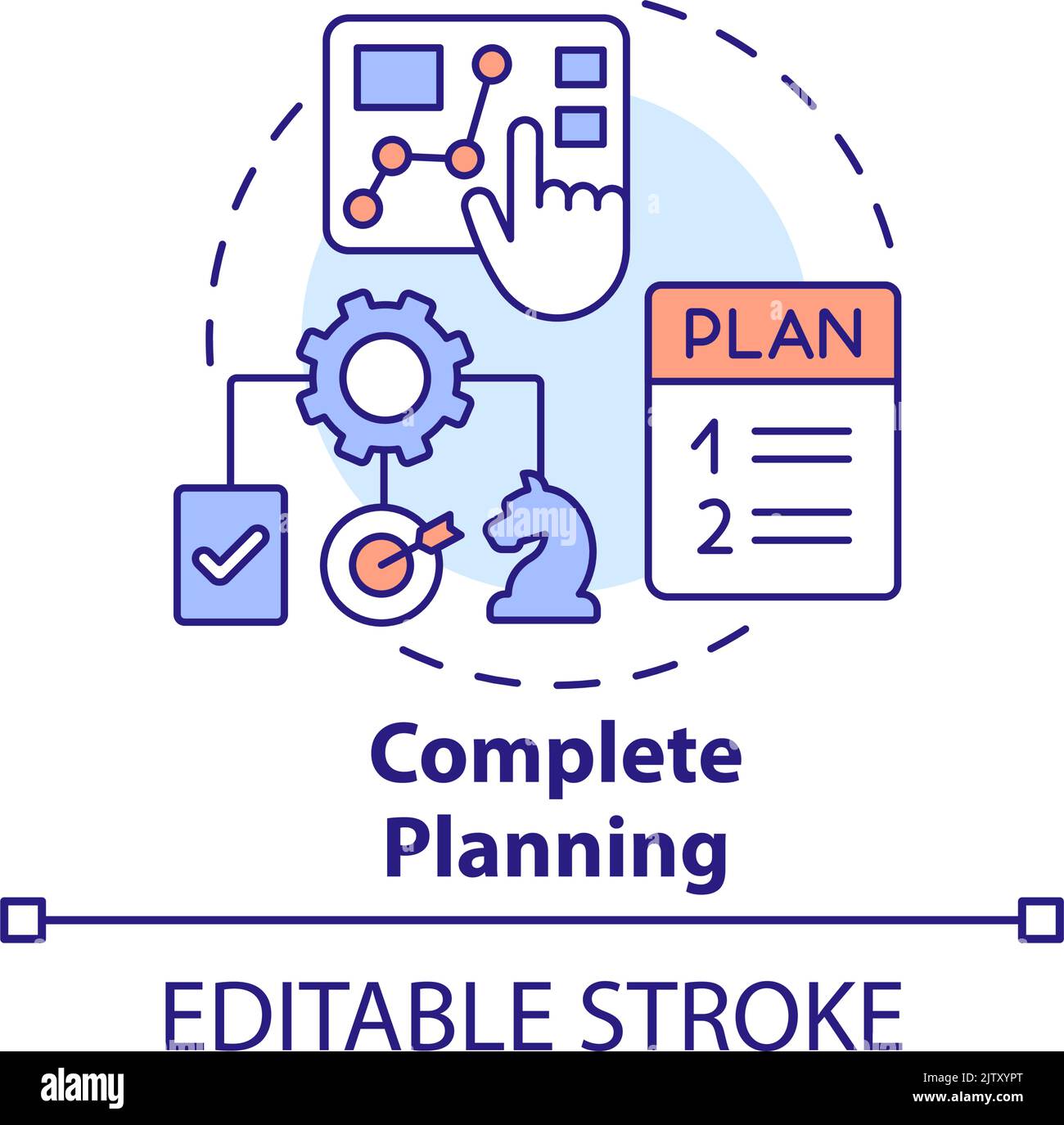 Complete planning concept icon Stock Vector Image & Art - Alamy