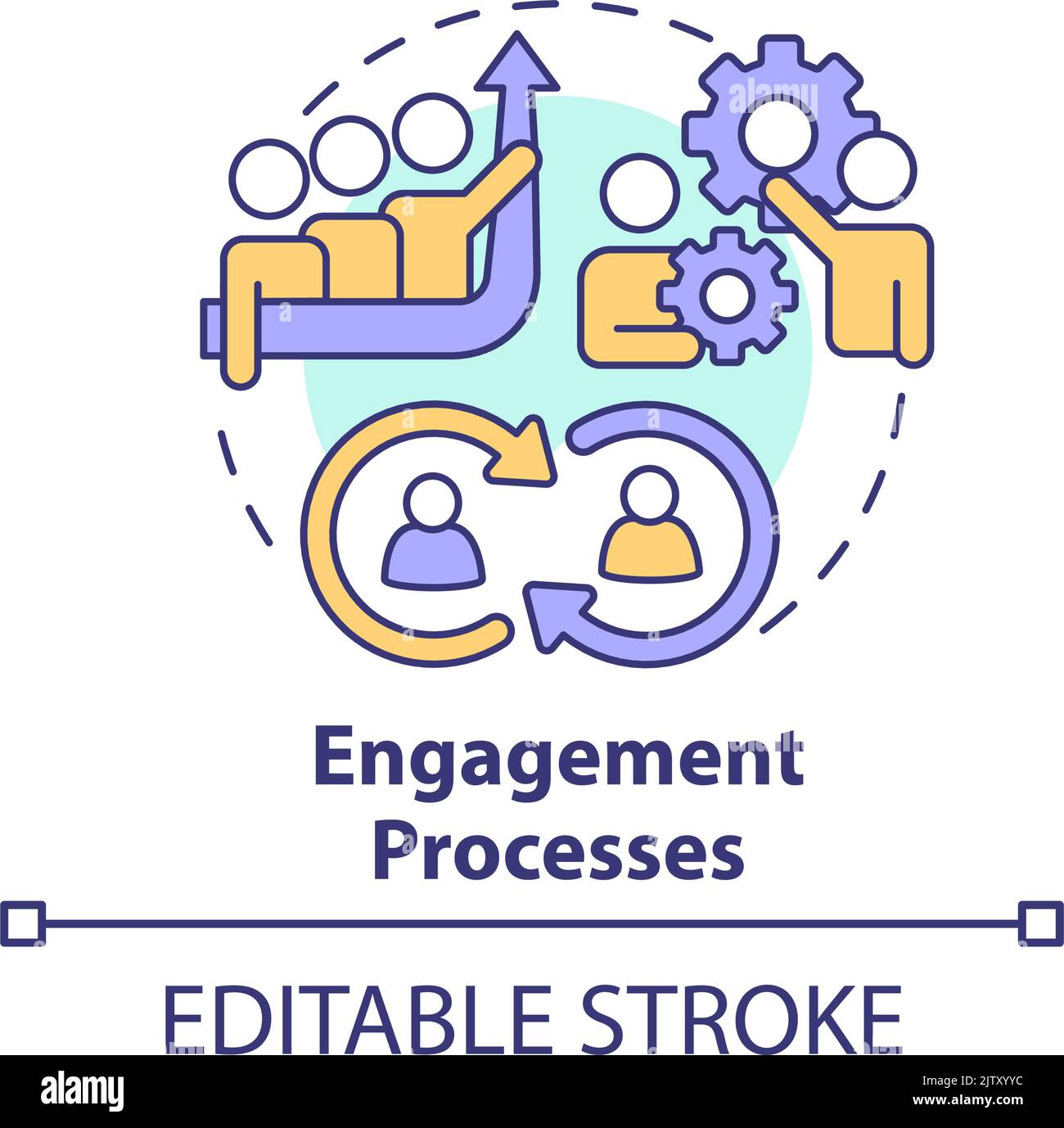 Engagement processes concept icon Stock Vector Image & Art - Alamy