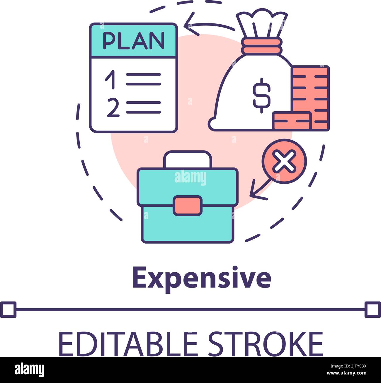 Expensive concept icon Stock Vector Image & Art - Alamy