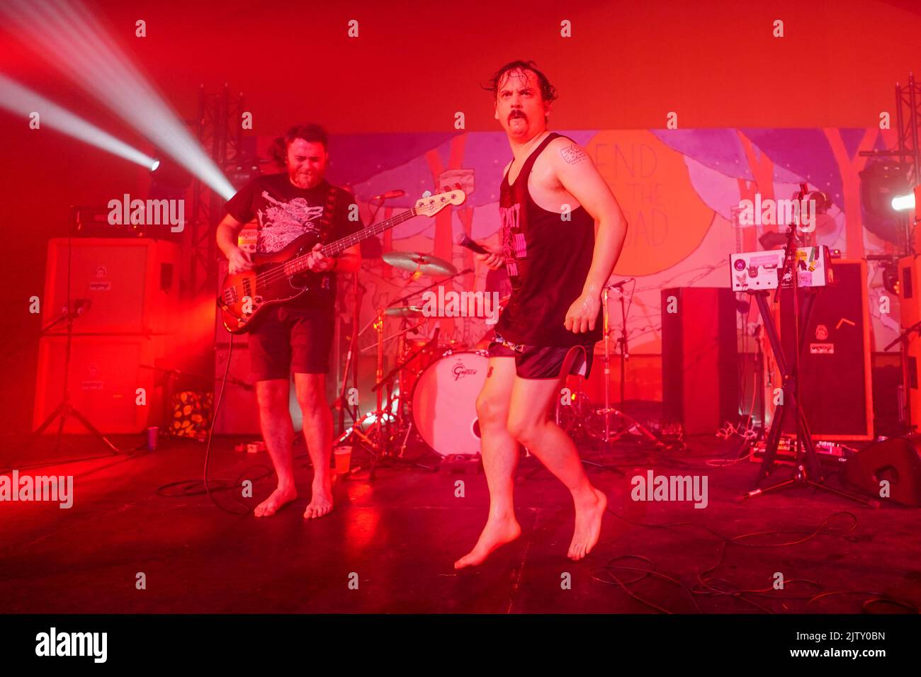 Dorset, UK. Thursday, 1 September, 2022. Matthew Baty of Pigs Pigs Pigs ...