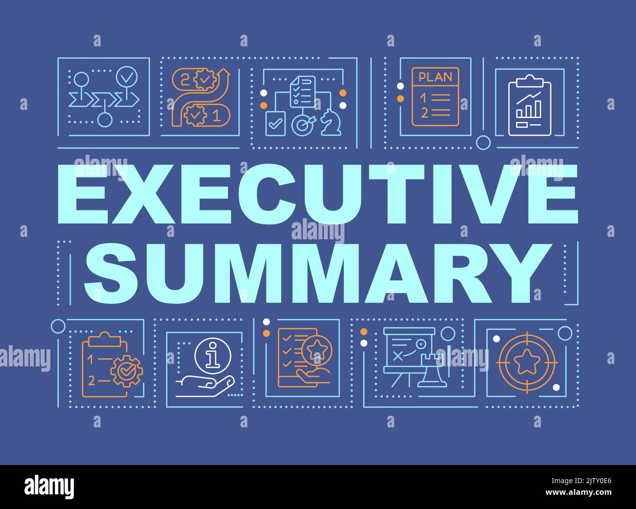 Executive summary word concepts dark blue banner Stock Vector Image & Art - Alamy