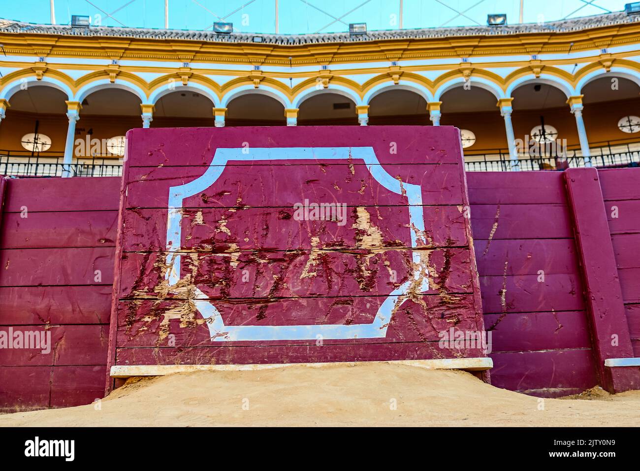 Seville, Spain - September 01, 2022 Plaza de Toros de Seville, The ...