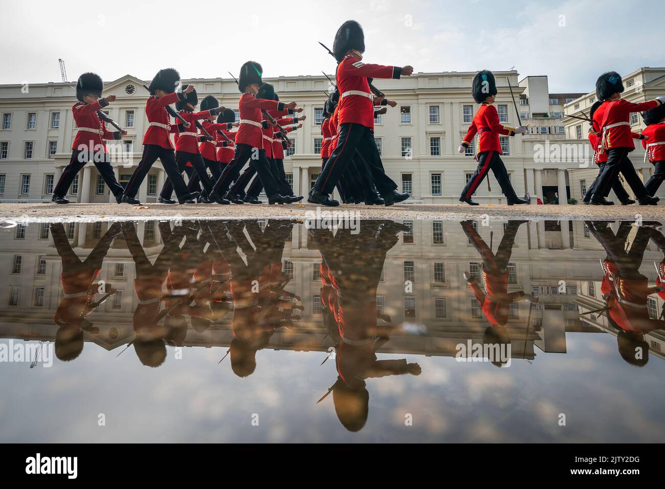 Number 12 Company Irish Guards at Wellington Barracks, central London ...