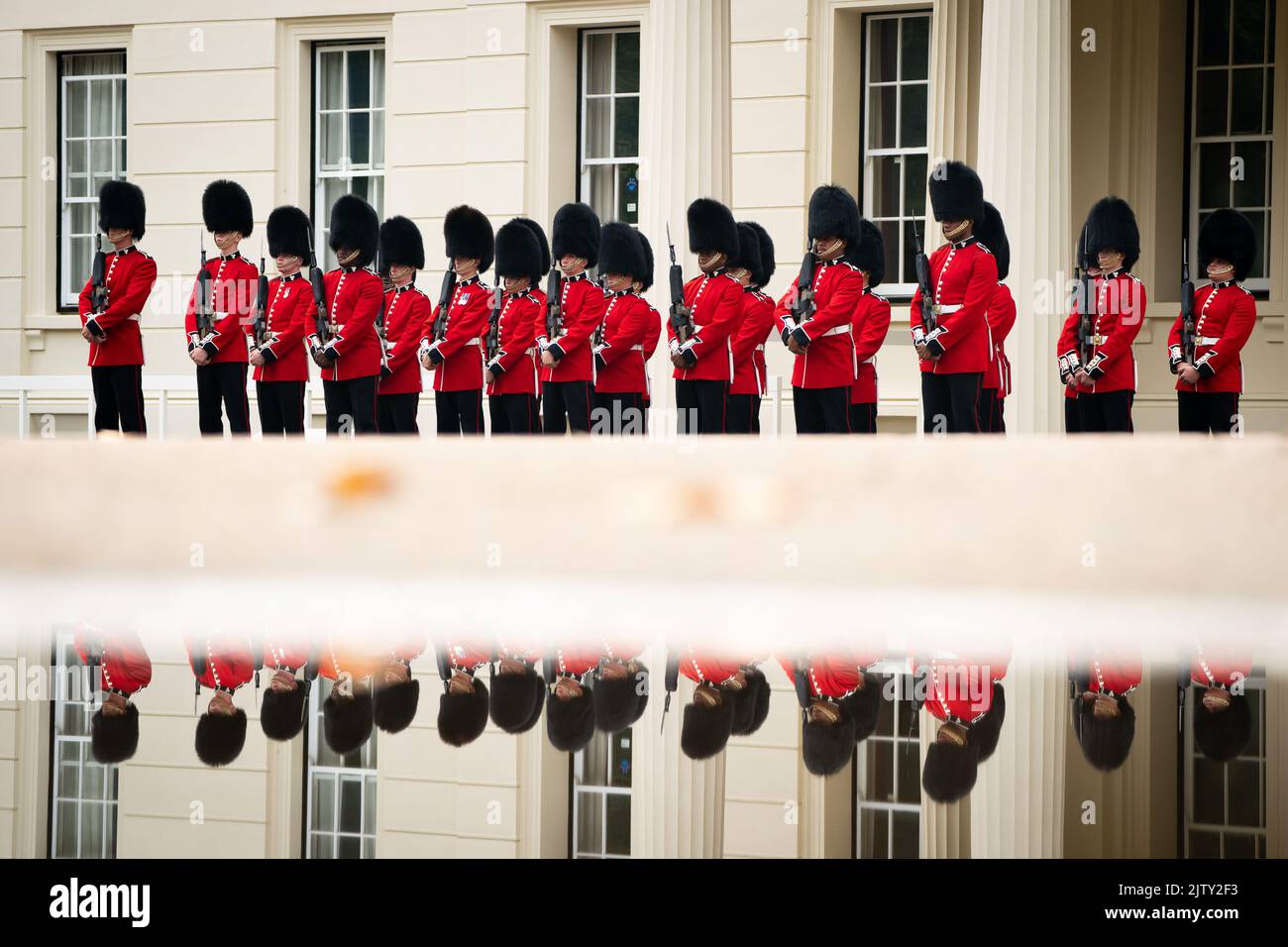 Number 12 Company Irish Guards at Wellington Barracks, central London ...