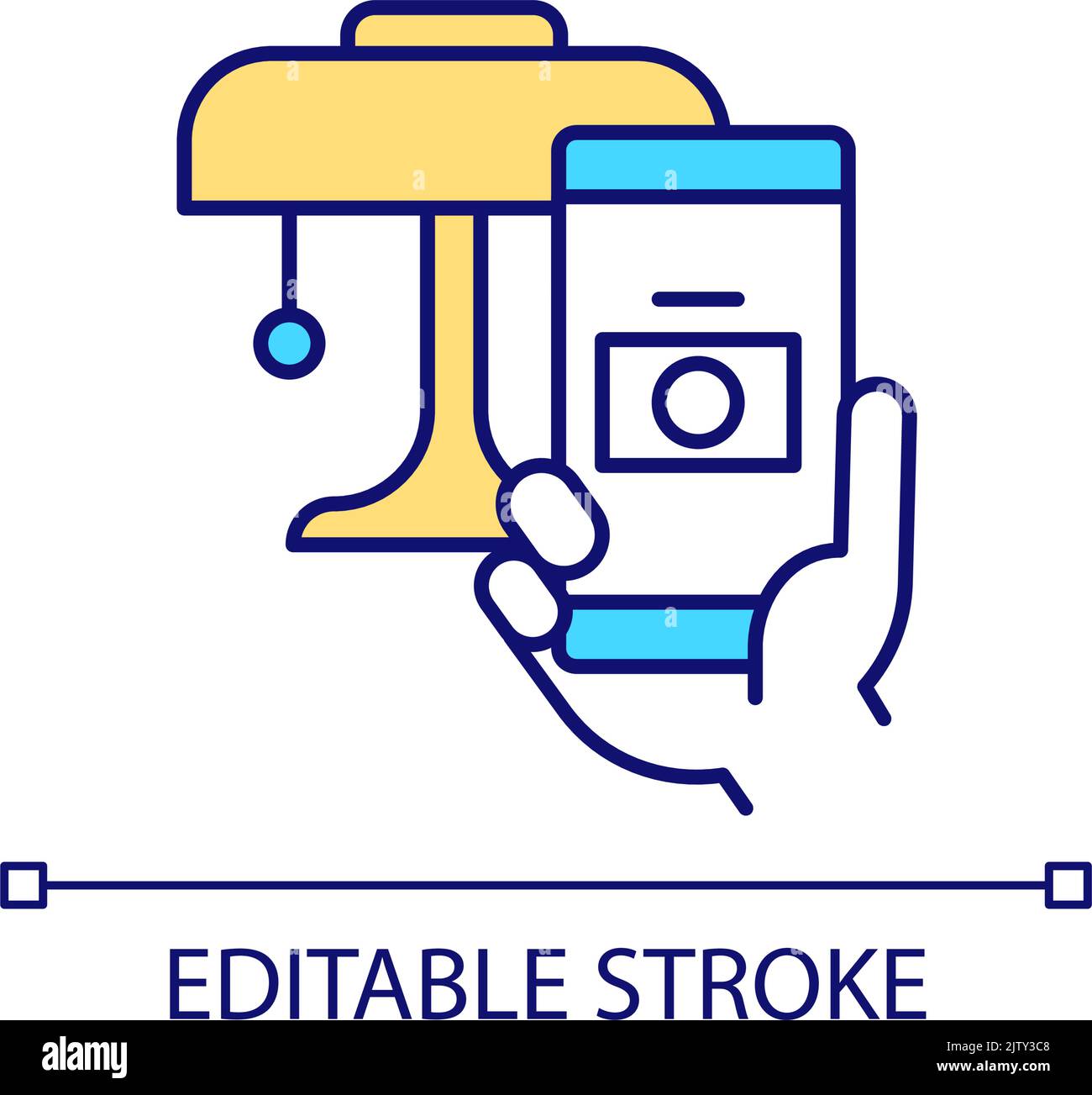 Mobile photo of lamp RGB color icon Stock Vector Image & Art - Alamy