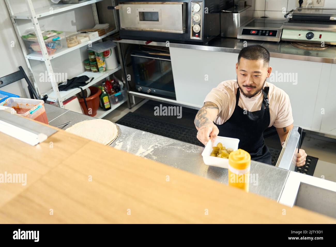 Professional chef preparing all the necessary ingredients Stock Photo ...
