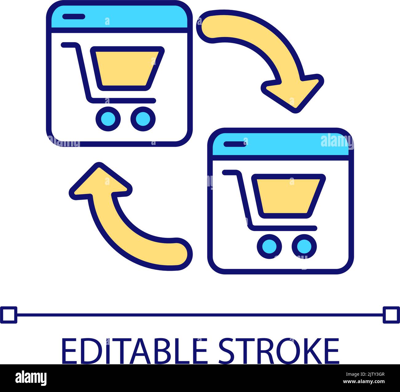 Webpages transition RGB color icon Stock Vector Image & Art - Alamy