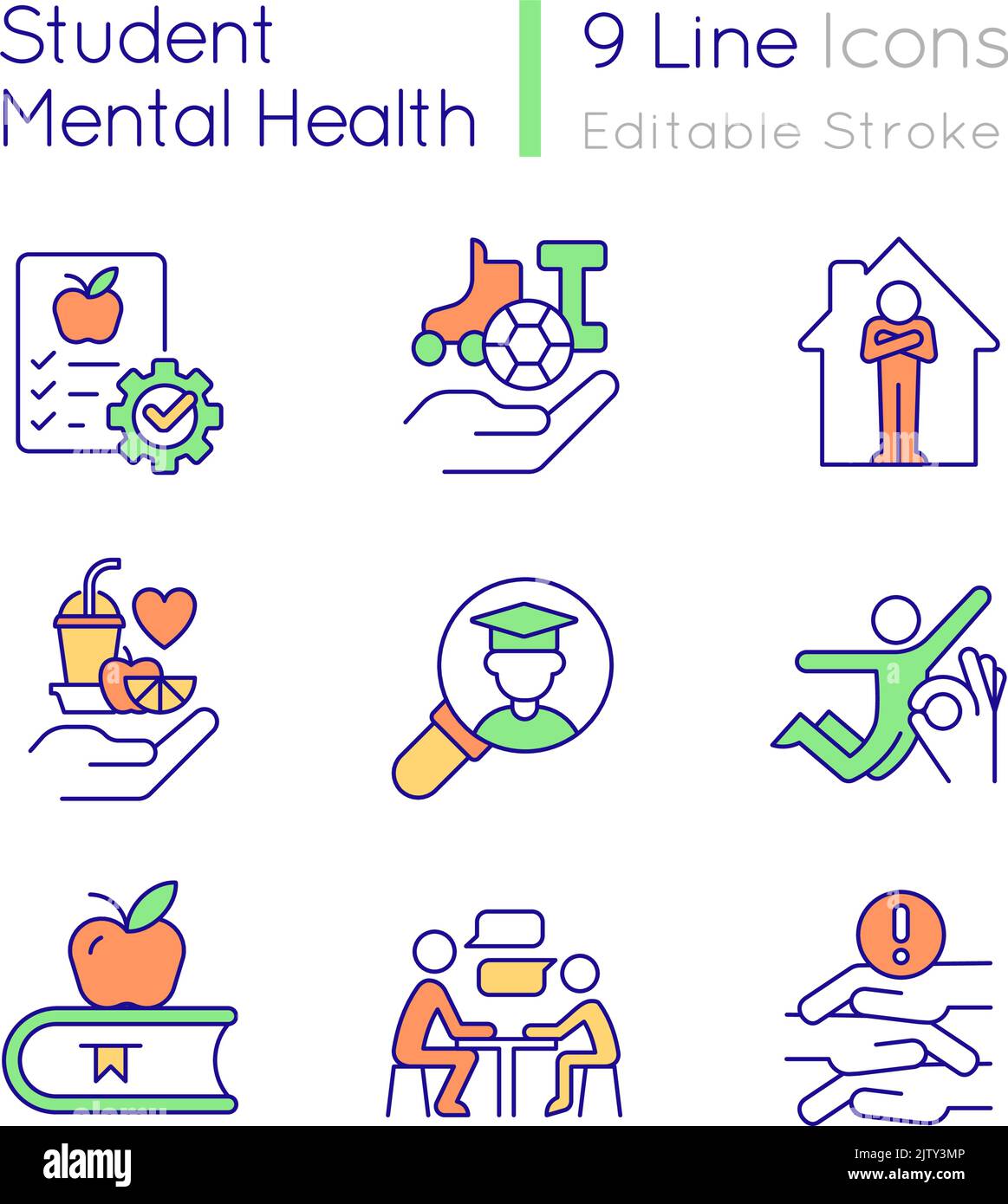 Student mental health Stock Vector Images - Alamy