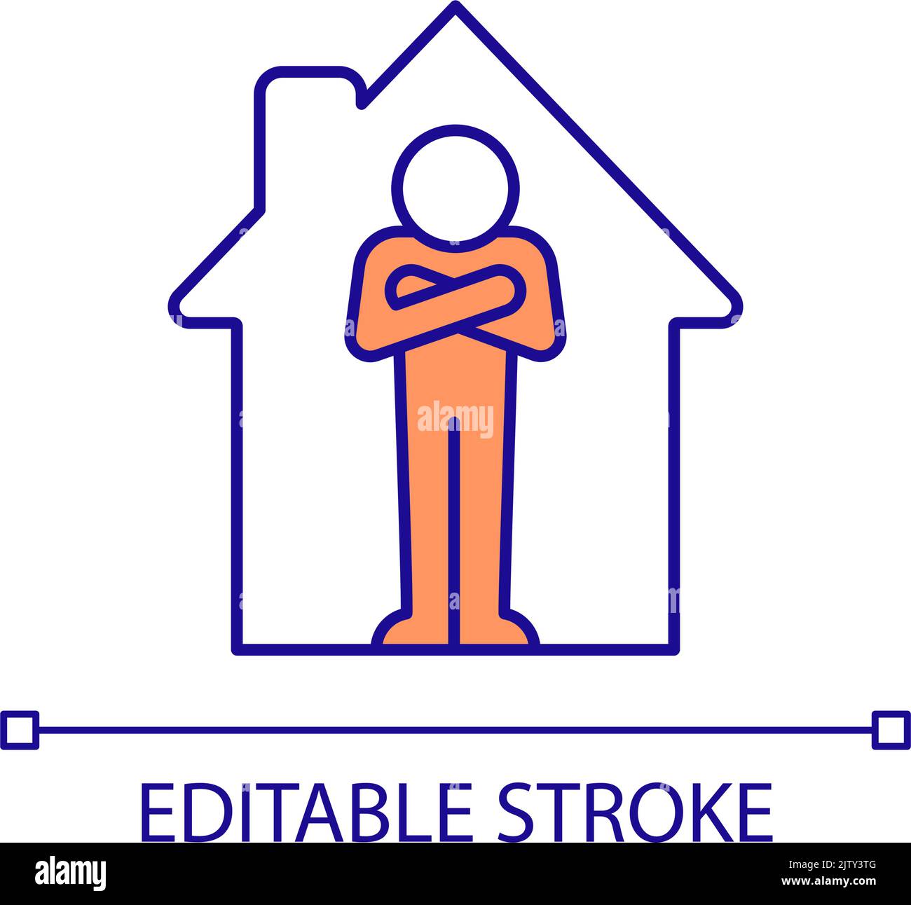 Being lonely at home alone RGB color icon Stock Vector Image & Art - Alamy