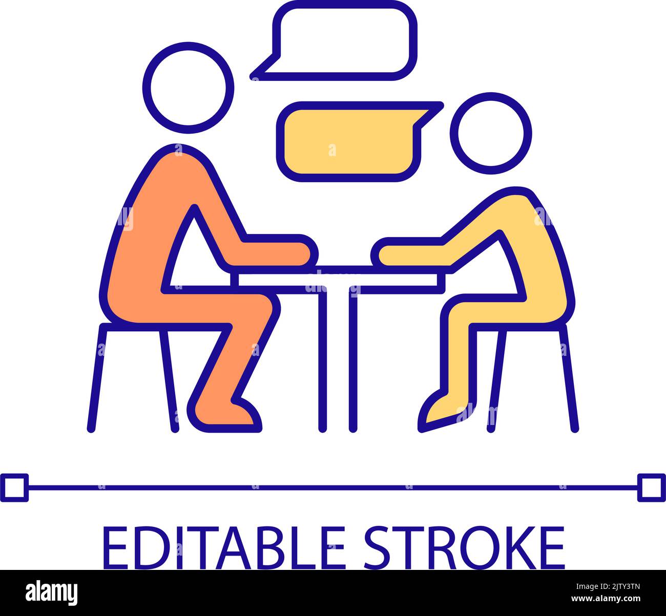 School counselor and student RGB color icon Stock Vector Image & Art ...