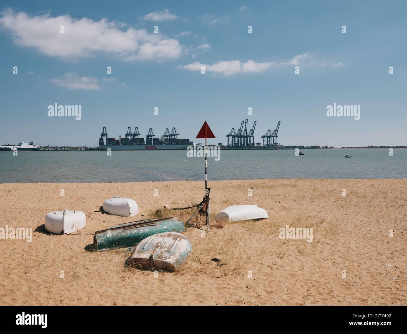 Shipping container on the beach hi-res stock photography and images - Alamy
