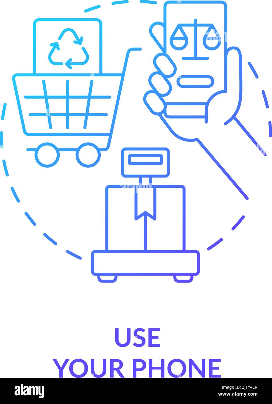 Use phone blue gradient concept icon Stock Vector Image & Art - Alamy