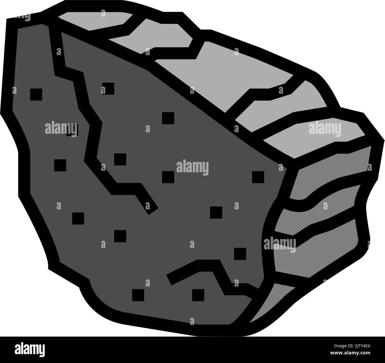 basalt stone rock color icon vector illustration Stock Vector Image ...