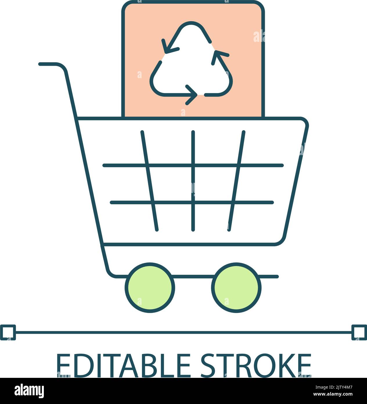 Buying recycled products RGB color icon Stock Vector Image & Art - Alamy