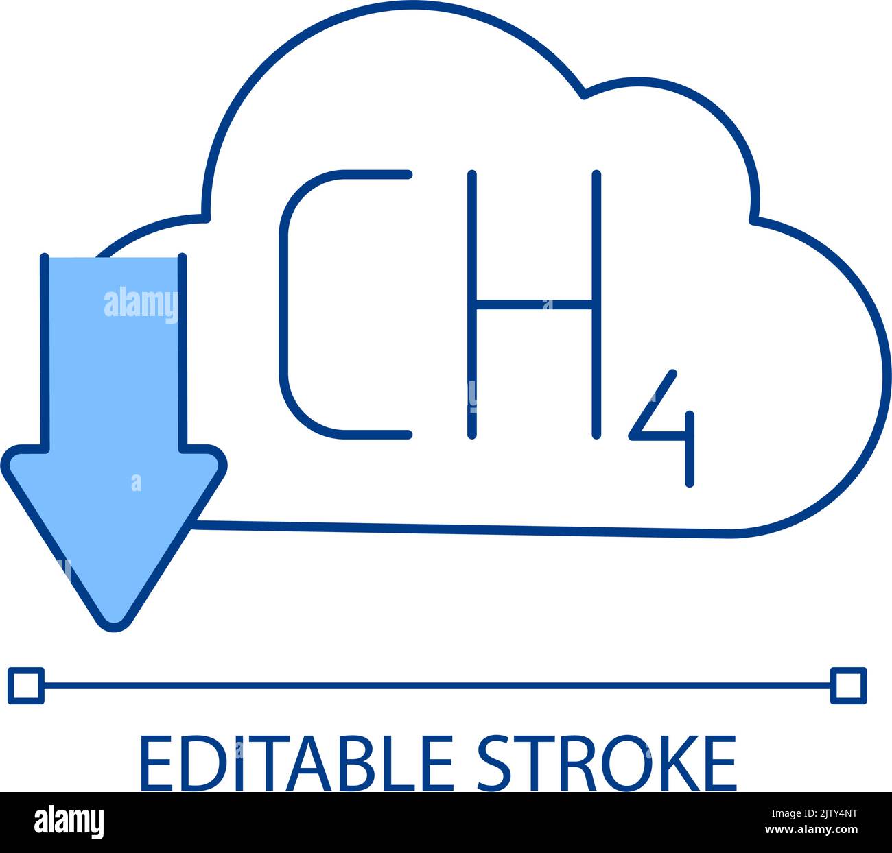 Decreasing methane emissions RGB color icon Stock Vector Image & Art ...